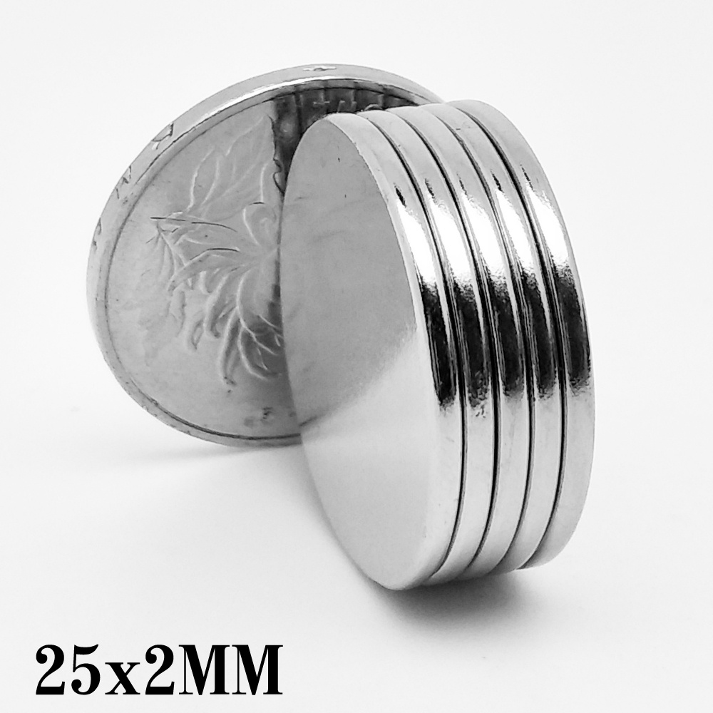 ตู้เย็น5/10/20//30/50PCS 25x2 mm Round Strong Powerful Magnetic Magnet ...