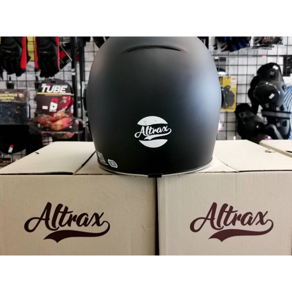 หมวกกันน็อค ALTRAX VINTAGE คลาสสิค วินเทจ สีดำด้าน Black Matte ...
