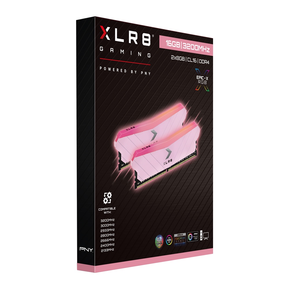 PNY Ram PC XLR8 RGB DDR4 16GB(8x2) 3200MHz White (แรมพีซี) - doracool ...