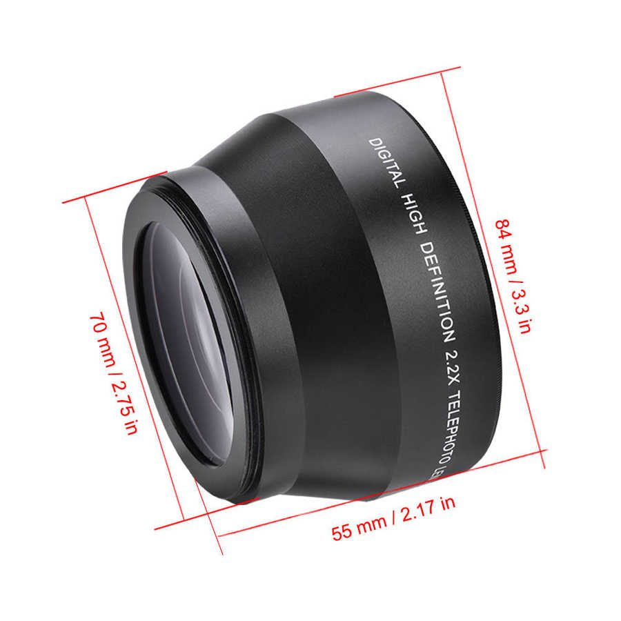 camcorders professional 67mm 2.2X Universal Teleconverter Telephoto ...