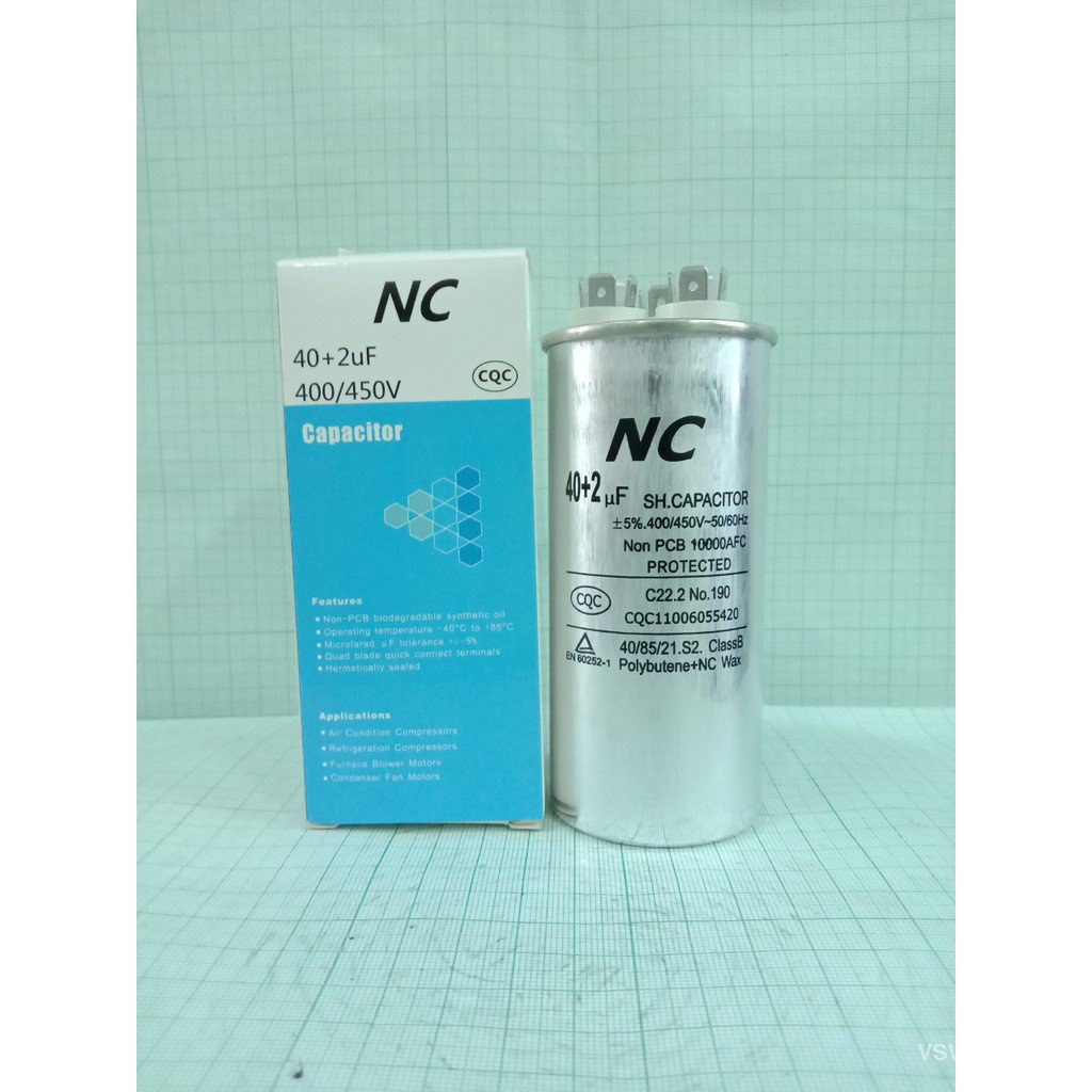Double Capacitor Brand NC 40+2uf Y0Du | Shopee Thailand