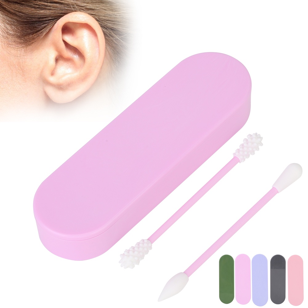 [Seller Recommend] Reusable Double-Headed Silicone Cotton Swab Ear ...