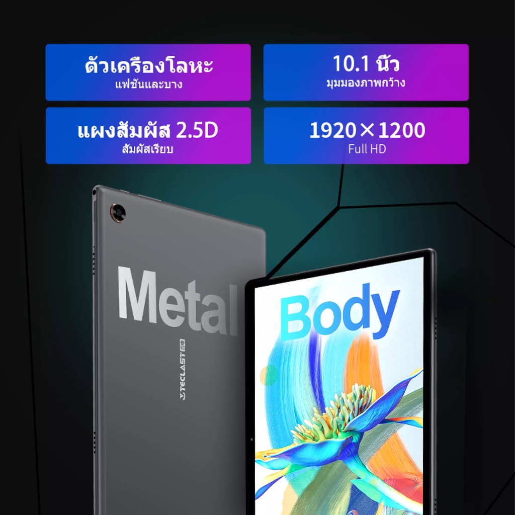 แท็บเล็ต Teclast M40 Pro 10.1 นิ้ว 19201200 หน้าจอ IPS 12nm Tiger T618 ...