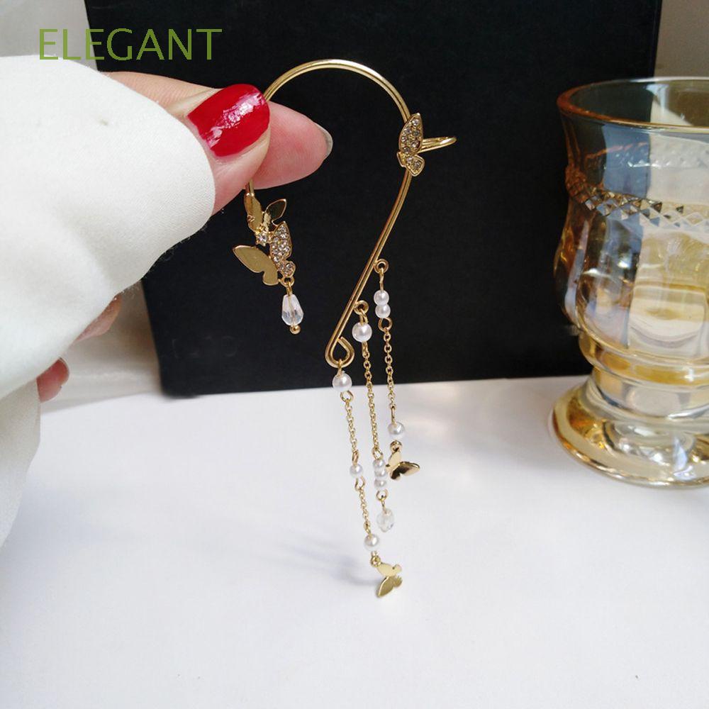 OCEANMAP Trendy Women Ear Clips Delicate Korean Style Earrings Tassel ...