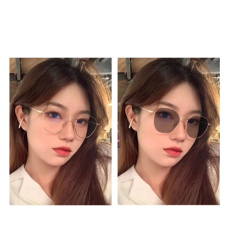 FNCXGE TR90 แว่นสายตาสั้น สายตาสั้นยาว (0 ถึง 600) เลนส์ออโต้ เปลี่ยนสีในแสงแดด 5 สีเลนส์แว่นตา ...