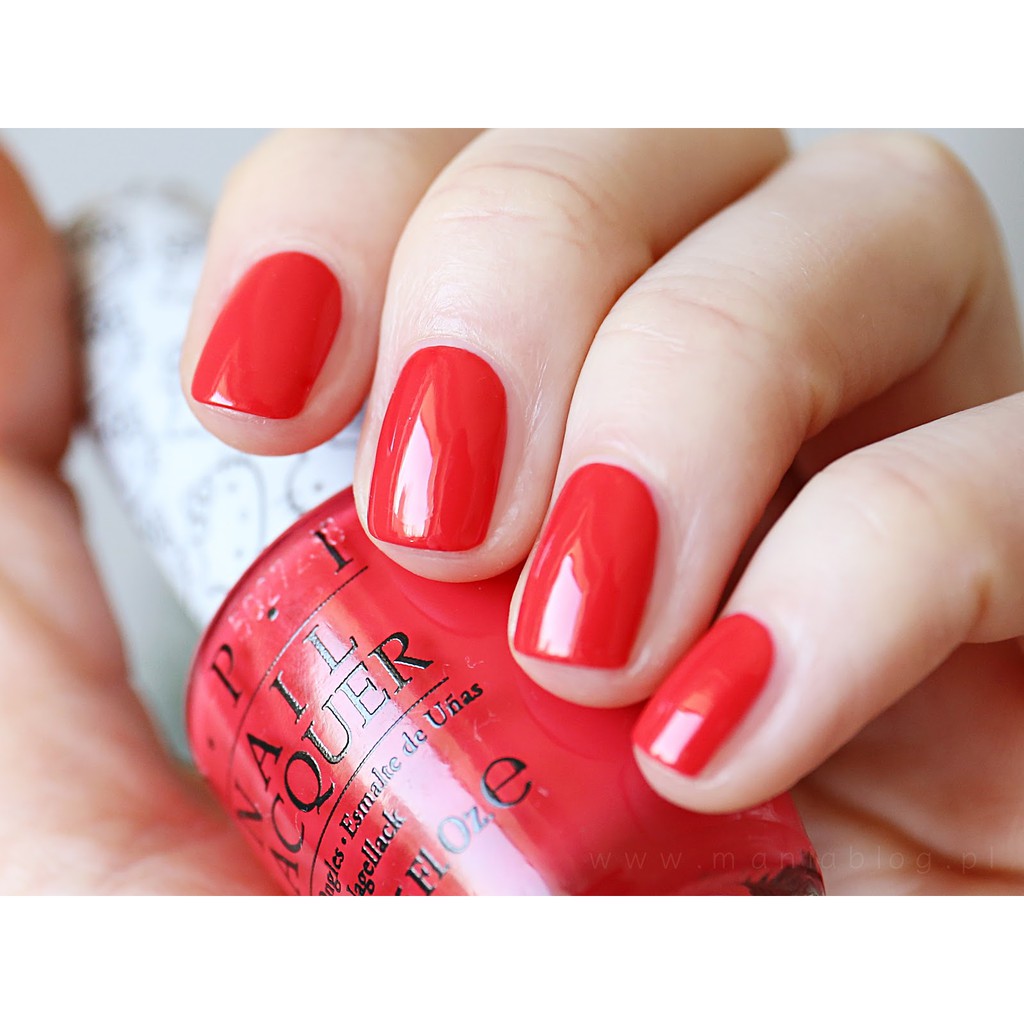 OPI - 5 Apples Tall ยาทาเล็บ สีแดง [Hello Kitty Collection] 15 ml ...