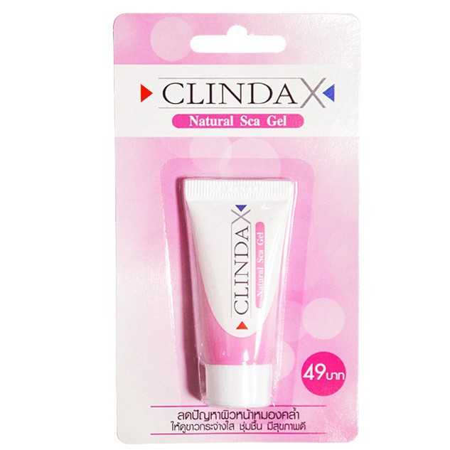 ClindaX Natural Sca Gel ลดจุดด่างดำ (10กรัม/25 กรัม) Mild cleansing Gel ...