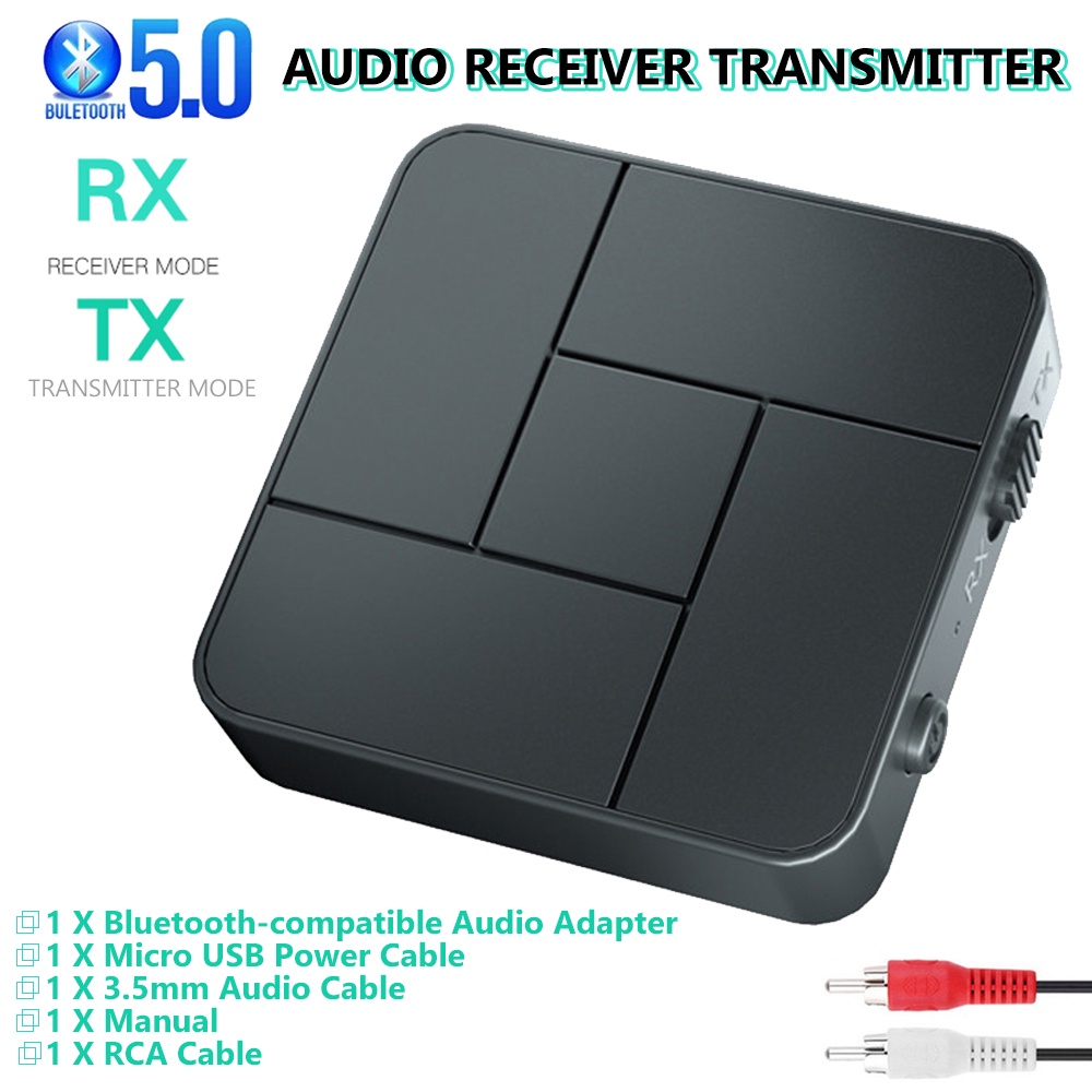 รถบลูทูธBluetooth 5.0 Audio Receiver Transmitter 3.5mm AUX Jack RCA Wireless Adapter USB Dongle ...