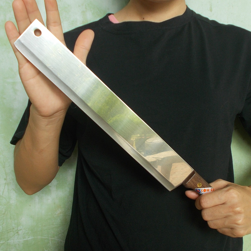 มีดผ่าแตงโม มีดยาวหัวตัด Kom Kom ใบมีดสแตนเลสยาวพิเศษ 12 นิ้วไม่เป็น ...