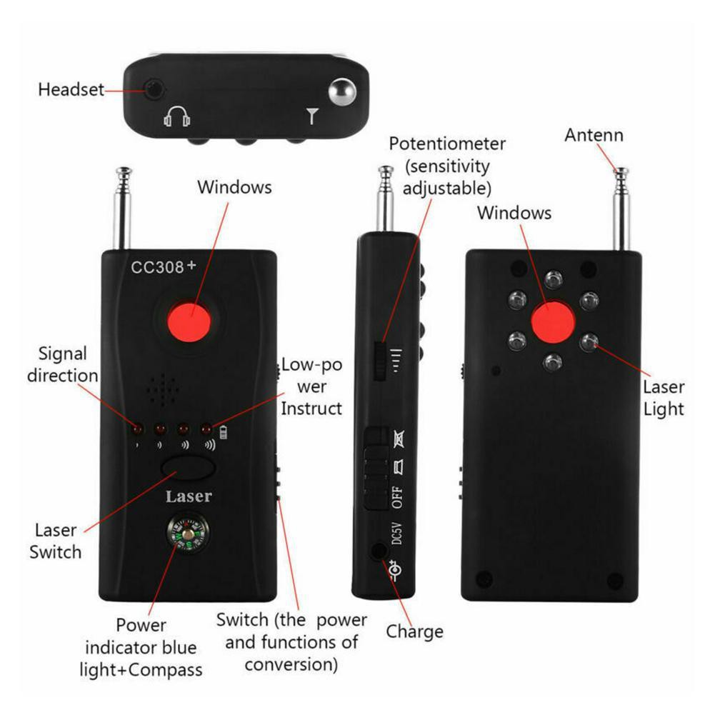 ของแท้CC308 Sneakกล้องดักฟังจีพีเอสไร้สายตัวจับสัญญาณสแกนเนอร์การตรวจจับตำแหน่งอุปกรณ์ M8W2 KiTu ...