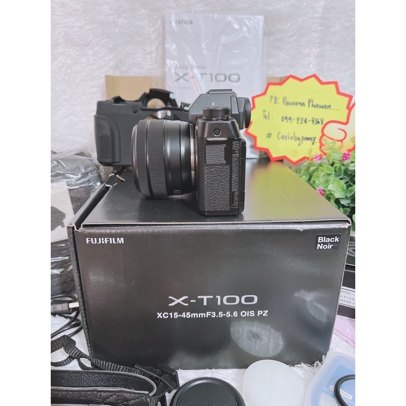 Fuji xt100 ???? สีดำ สภาพสวยใหม่มาก รหัส 6132 อุปกรณ์ครบชุด แถมฟรีสอง ...