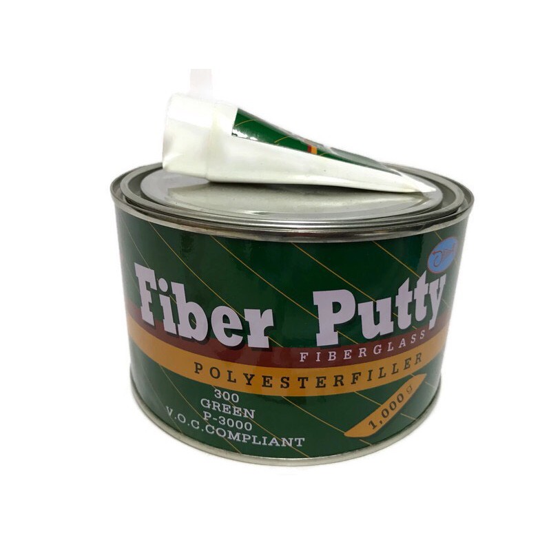 สีโป้วไฟเบอร์ แพลน Plan 2K Fiber Putty Fiberglass Polyester Filler โป้ว ...