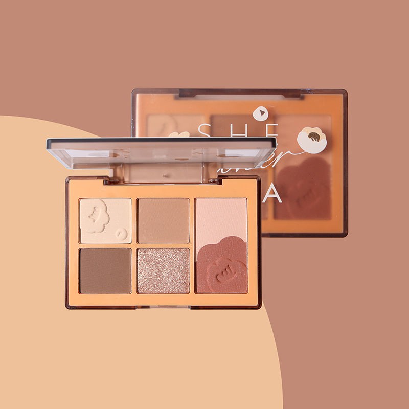 แต่งหน้าหน้า ☂ น้องสาวใหม่ของ Sidiya ดอกไม้อายแชโดว์ห้าสีอายแชโดว์ไฮกล ...