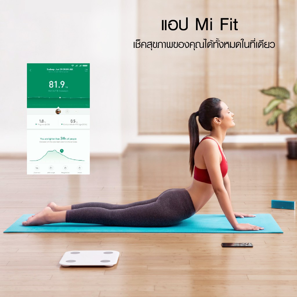 เครื่องชั่งน้ำหนัก [รับ80c. SPCCBCE6ME] Xiaomi Mi Body Composition Scale 2 / Smart Scale 2 ...