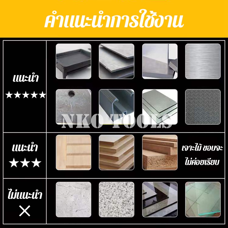 NKO โฮลซอเจาะเหล็กหนา unika โฮลซอคาร์ไบด์ โฮลซอแบบเจาะลึก Hole saw เจาะ ...