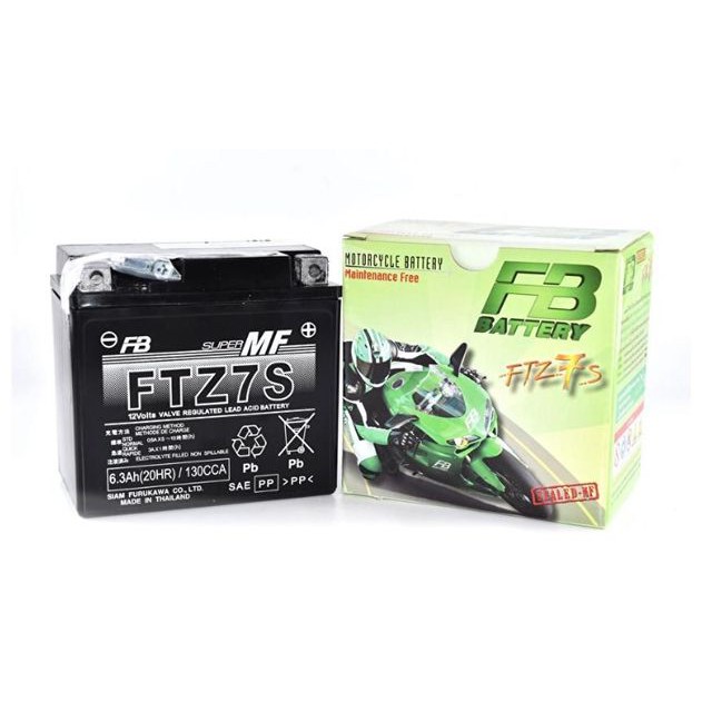 FB GEL BATTERY แบตเตอรี่แห้ง มอเตอร์ไซค์ (7 แอมป์) รุ่น FTZ7S เบอร์ 7 ...