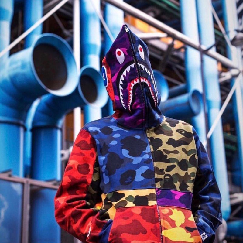 Bape new multi-color color matching camouflage sweater - nysocialclub ...