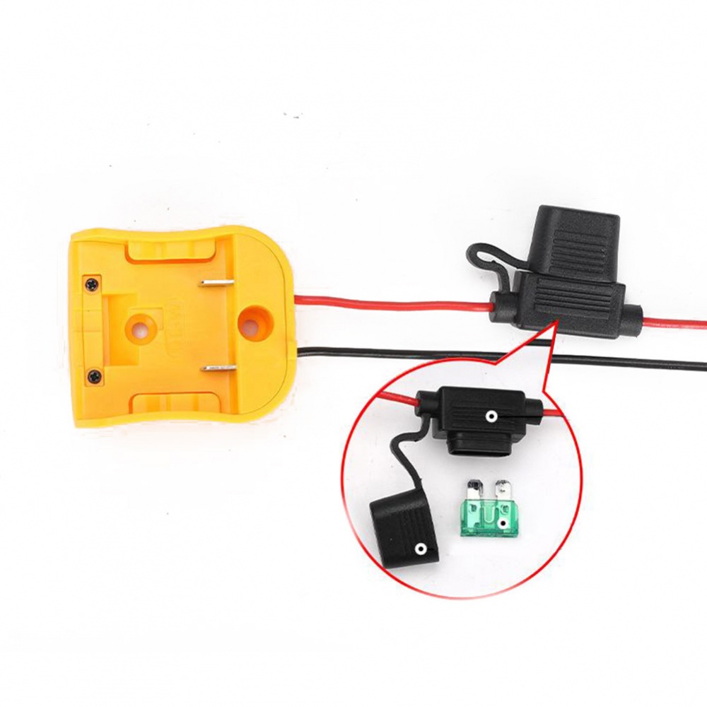Battery Adapter Light 10.8V-12V 2 Wiring/cable Output 59X52X23mm Black ...