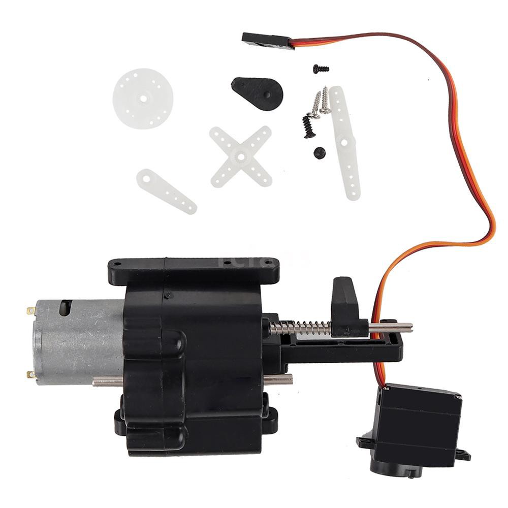 Speed Change Gear Box w Motor and Servo for WPL B14 B16 B24 B36 C24 C14 ...