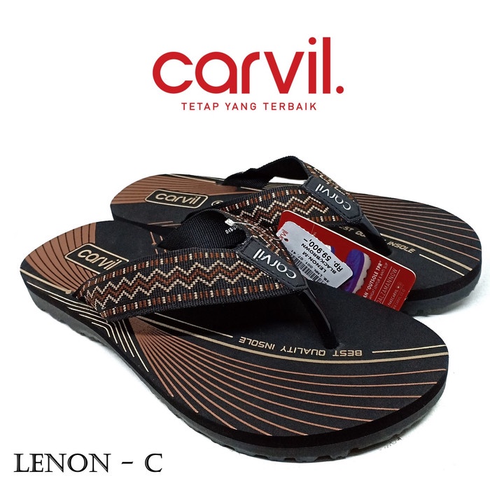 Original Carvil รองเท้าแตะลําลองแฟชั่นสําหรับผู้ชายกันน้ําลายมะนาว E9Z5 ...