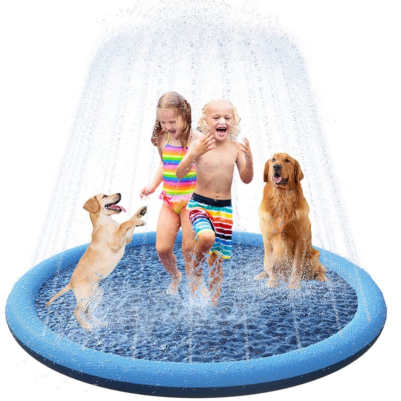 170170cm Pet Sprinkler Pad Play Cooling Mat Swimming Pool Inflatable ...
