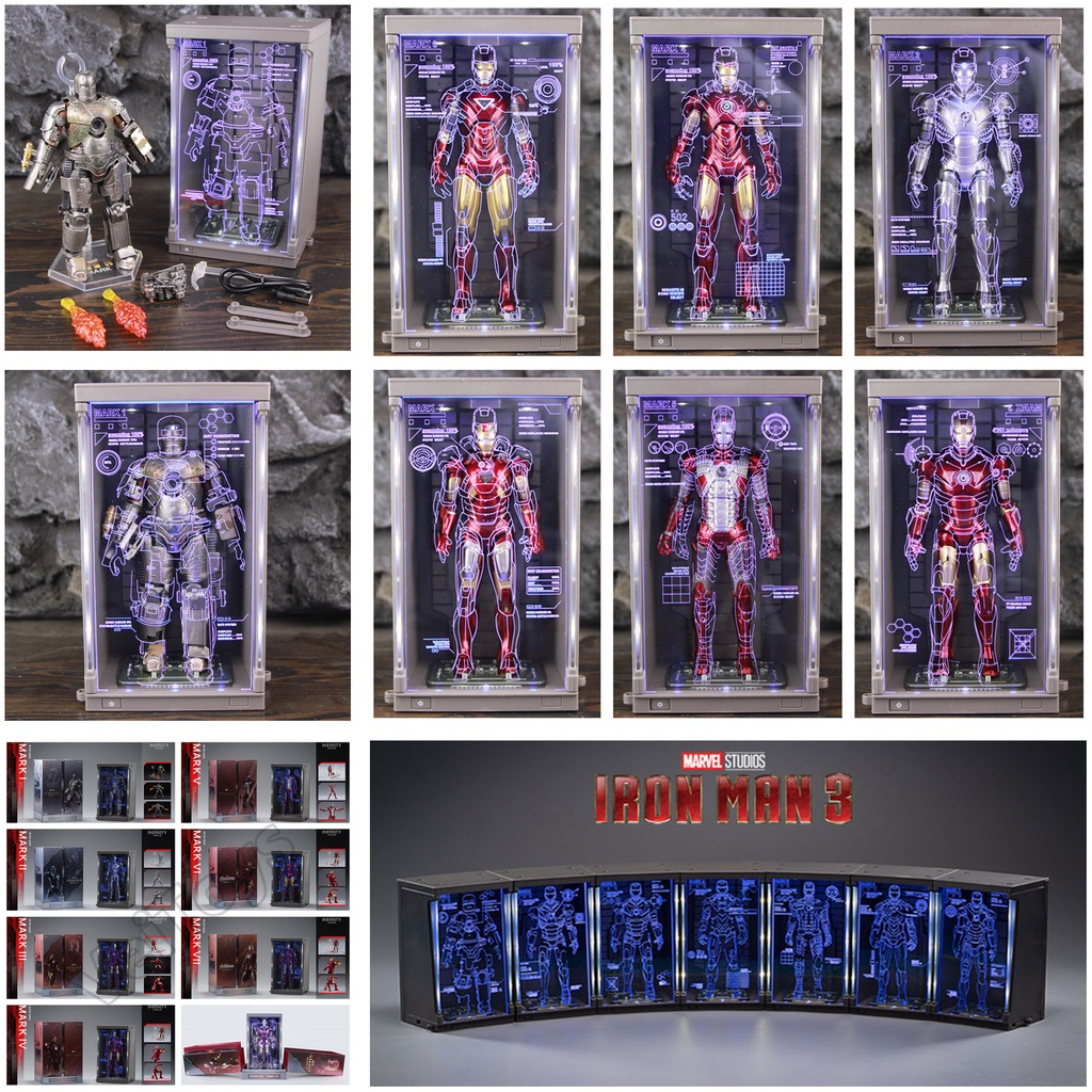 Ready StockMarvel ZD Toys Hall of Armour Iron Man MK42 MK1 MK2 MK3 MK4 ...
