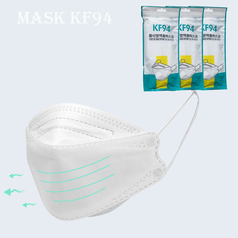 HoshikoSHOP หน้ากากอนามัยเกาหลีป้องกันฝุ่น 3D Mask KF94 (1แพ็ก10ชิ้น) กันฝุ่น กันไวรัส แมสKf94 ...