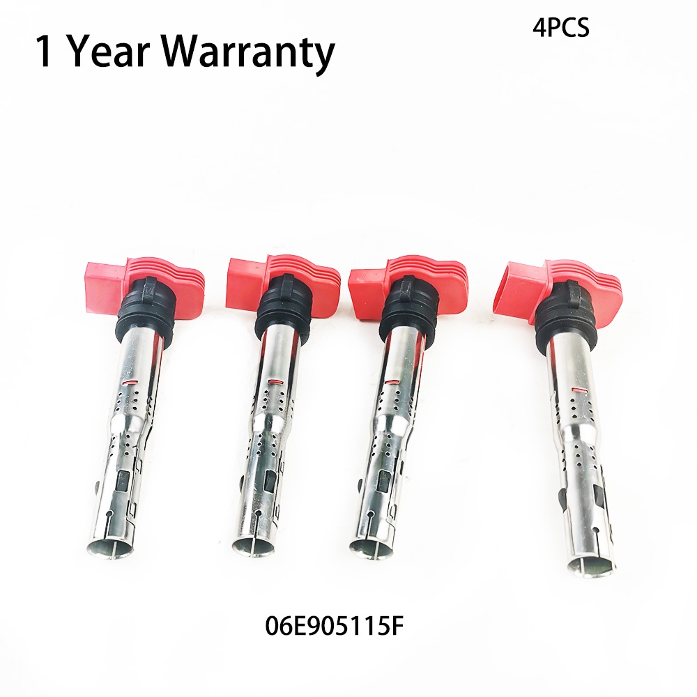 4pcs IGNITION COIL สำหรับ Displacement 2.4 2.7 3.0 3.2 Audi Q7 Q5 R8 ...