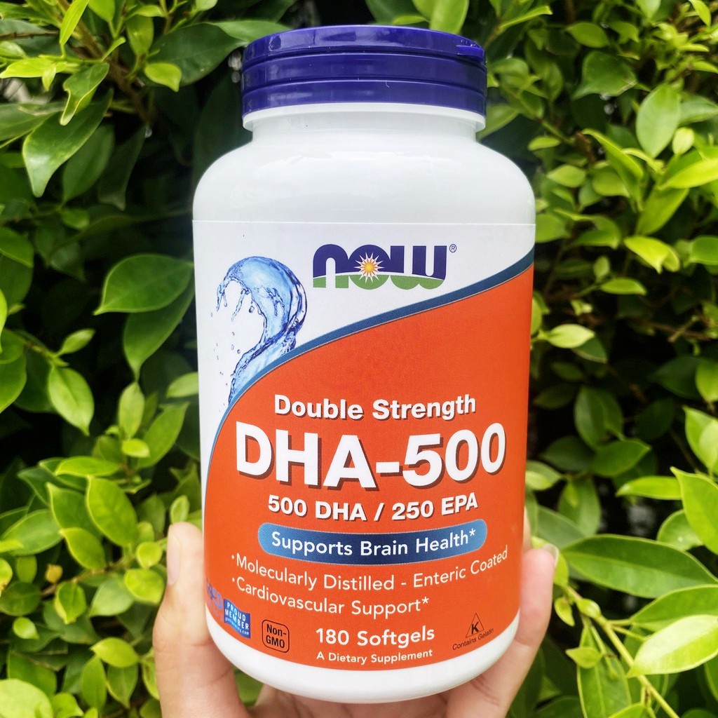 ดีเอชเอ DHA-500/EPA-250, Double Strength 180 Softgels (Now Foods ...