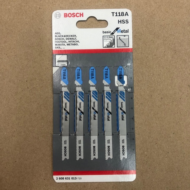 ใบเลื่อยจิ๊กซอ T118A ตัดเหล็ก T123X ตัดอลูมิเนียม BOSCH ของแท้ ลดเหลือ ฿169