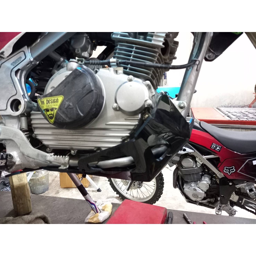 การ์ดแคร้ง KLX DTK 125 140 150 อลูมิเนียม หนา 4.5 มิล และพลาสติก PE ยาว ...