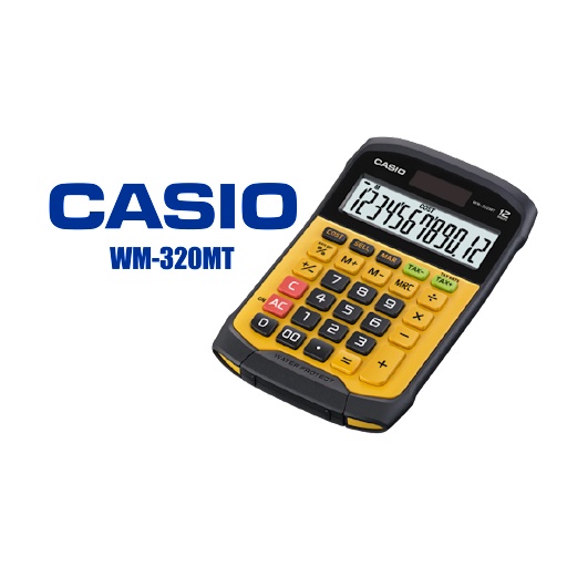 Casio Electronic Calculator เครื่องคิดเลขคาสิโอ กันน้ำ รุ่น WM-320MT | Shopee Thailand