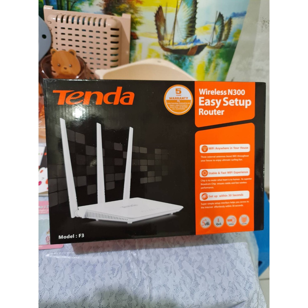Tenda F3 300Mbps Wireless WiFi Router Wi-Fi Repeater with Stable Signal ...