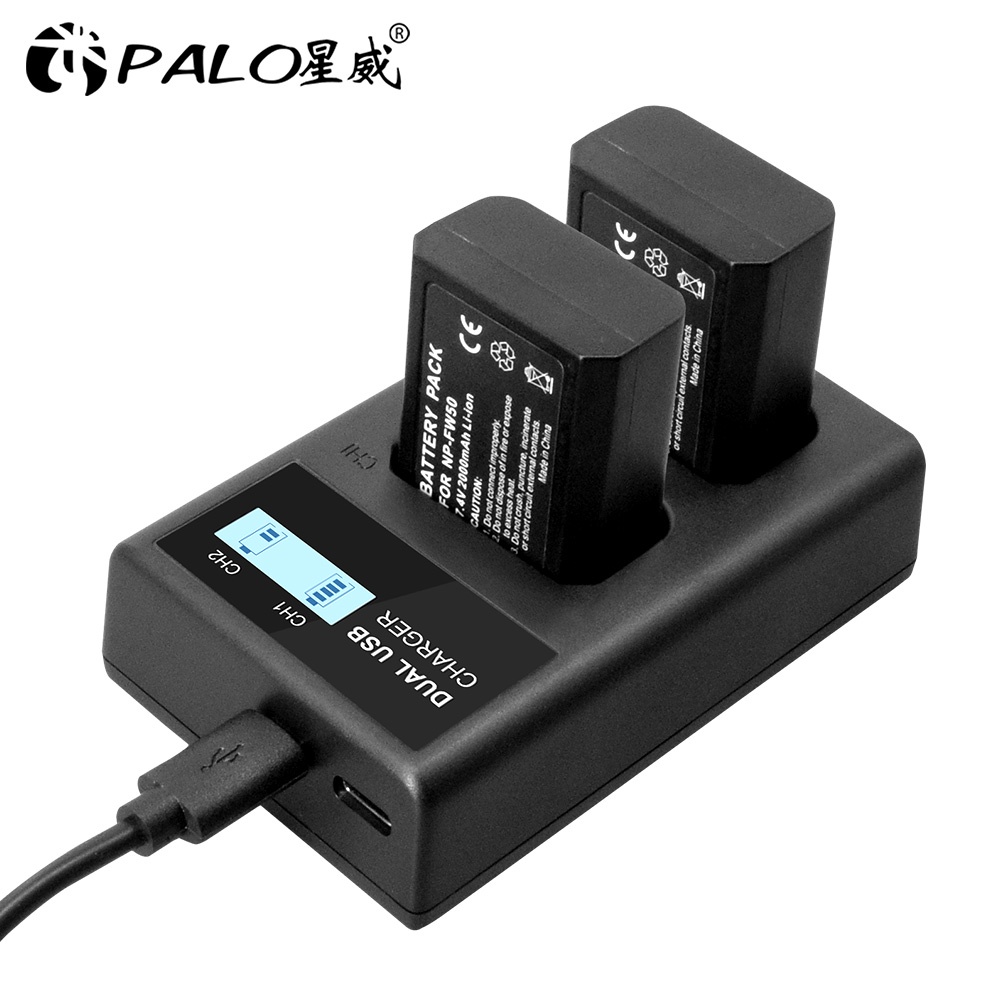 Palo Lcd Usb Charger For Sony Fw50 Np Fw50 Np-fw50 Npfw50 Battery Nex-3 ...