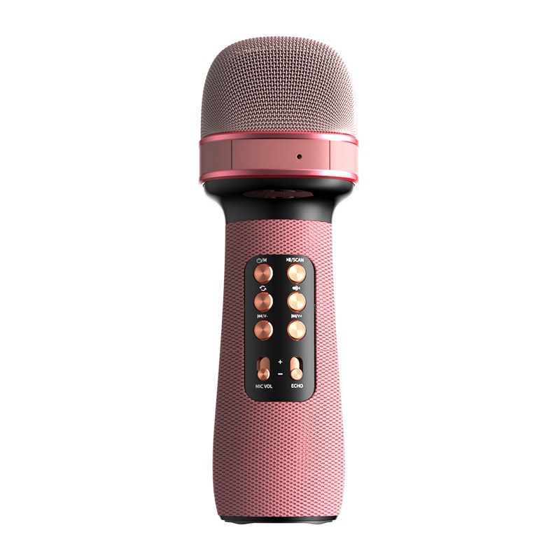 BWireless 4 in 1 Bluetooth karaoke microphone with LED light portable ...