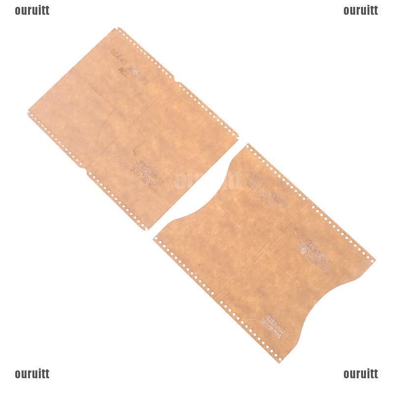 SP 2pcs Acrylic Clear Craft Pattern Template Tool For Leather Wallet ...