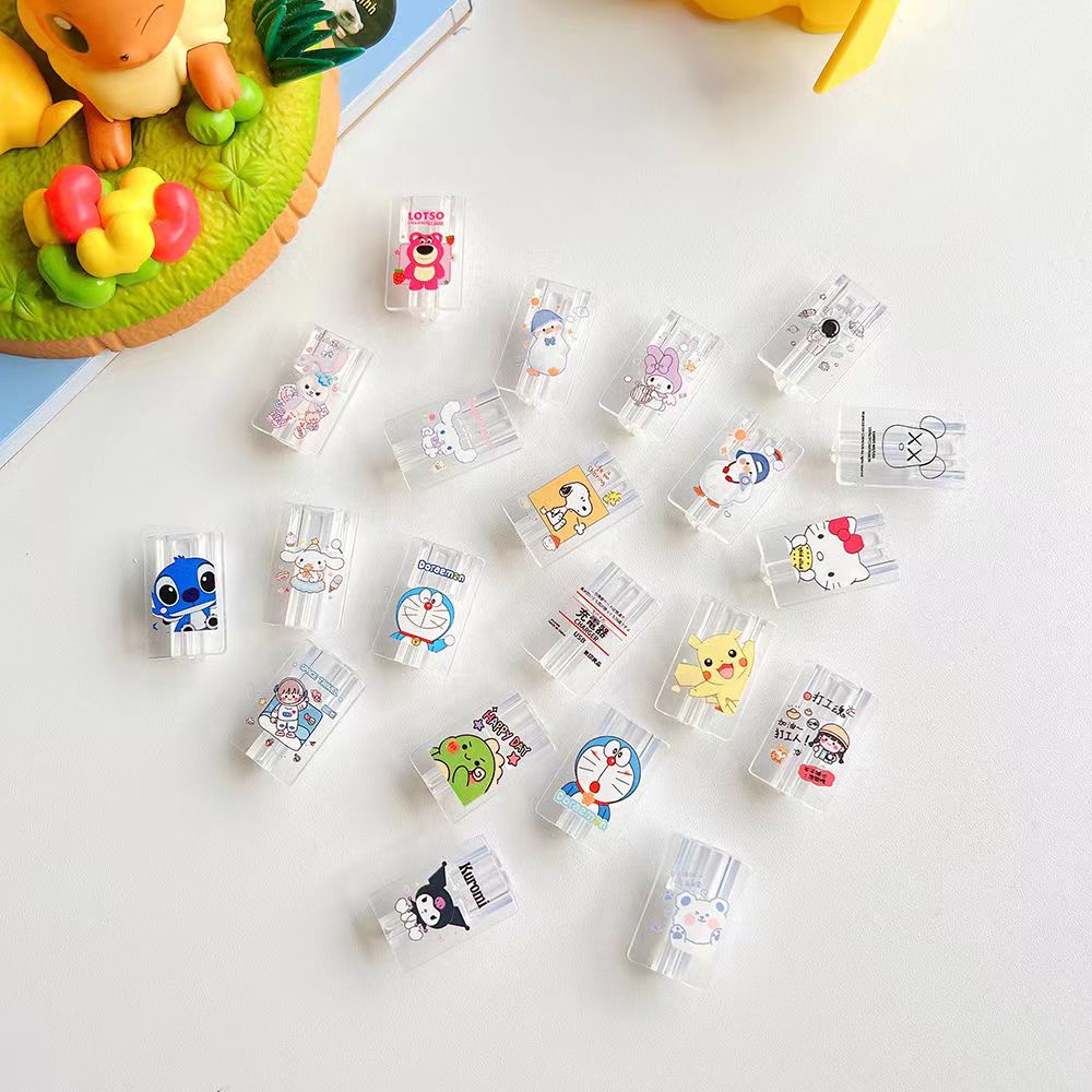 cable biteสาย USB ป้องกันสายไฟ เคสป้องกัน โปร่งใส การ์ตูน TPU นิ่ม สําหรับ Android&IP&Micro&Type ...