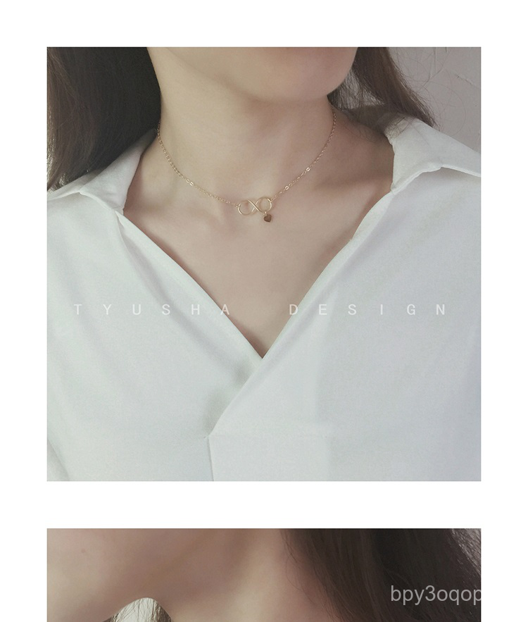 สร้อยข้อมือTYUSHAความรักไม่มีที่สิ้นสุด อเมริกันนำเข้า14Kทองแพคเกจทองอินฟินิตี้รักแท็กสร้อยคอโซ่ ...