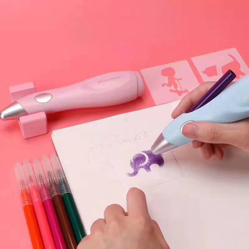 Tenwin Art Electric Spray Pen Airbrush Set Multi-function Color Inkjet ...
