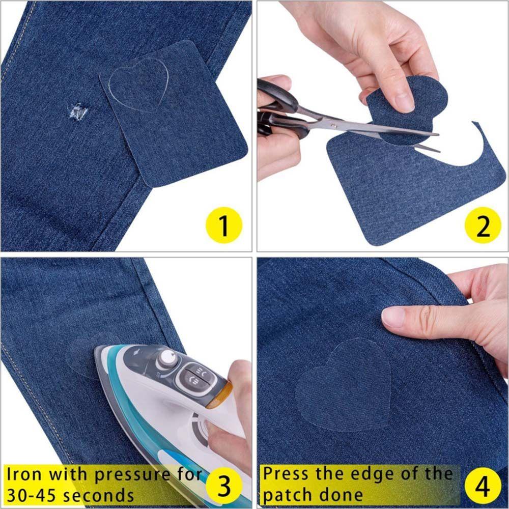 LILAC 4Pcs Repair Knee Elbow Sewing Jeans DIY Fabric Patch New Apparel ...