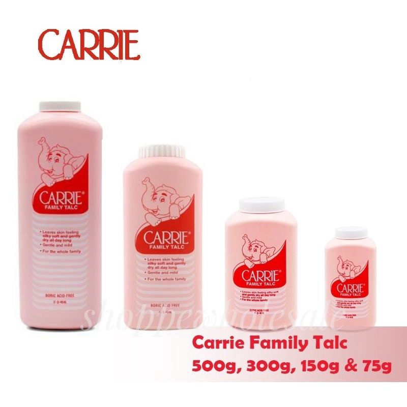 CARRIE Junior Family Talcum 75g / 150g / 300g /500g แคร์รี่ จูเนียร์ ...
