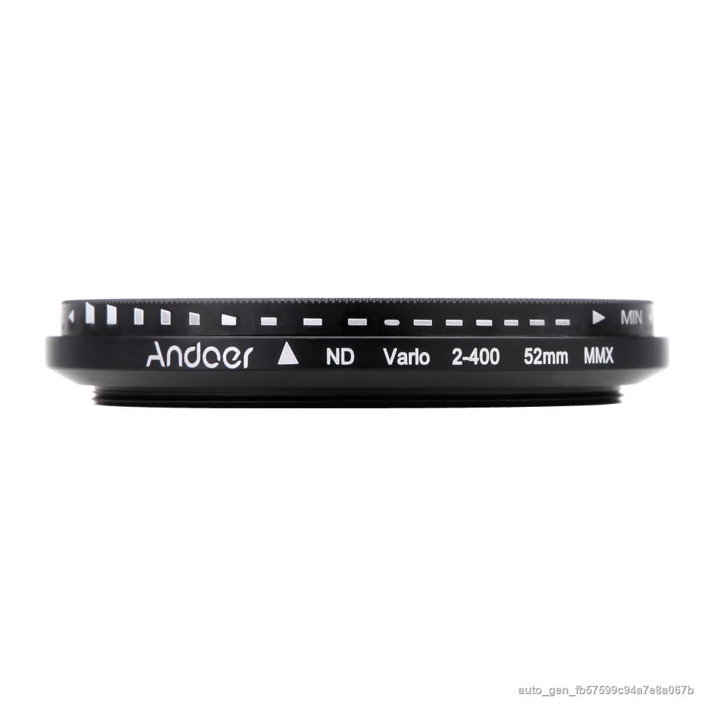Andoer 52mm Nd Filter Fader Neutral Density Adjustable Nd2 To Nd400 ...