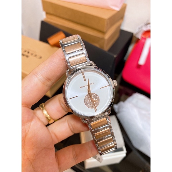 MICHAEL KORS Portia Silver Dial Two-tone Watch〰 #MK3709 - aey89.shop ...