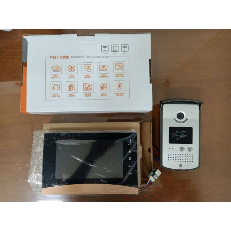 ออดปลดล็อคประตูหน้าบ้านวิดีโอ ZK TECO ทันสมัย หน้าจอ 7นิ้ว LCD Video ...