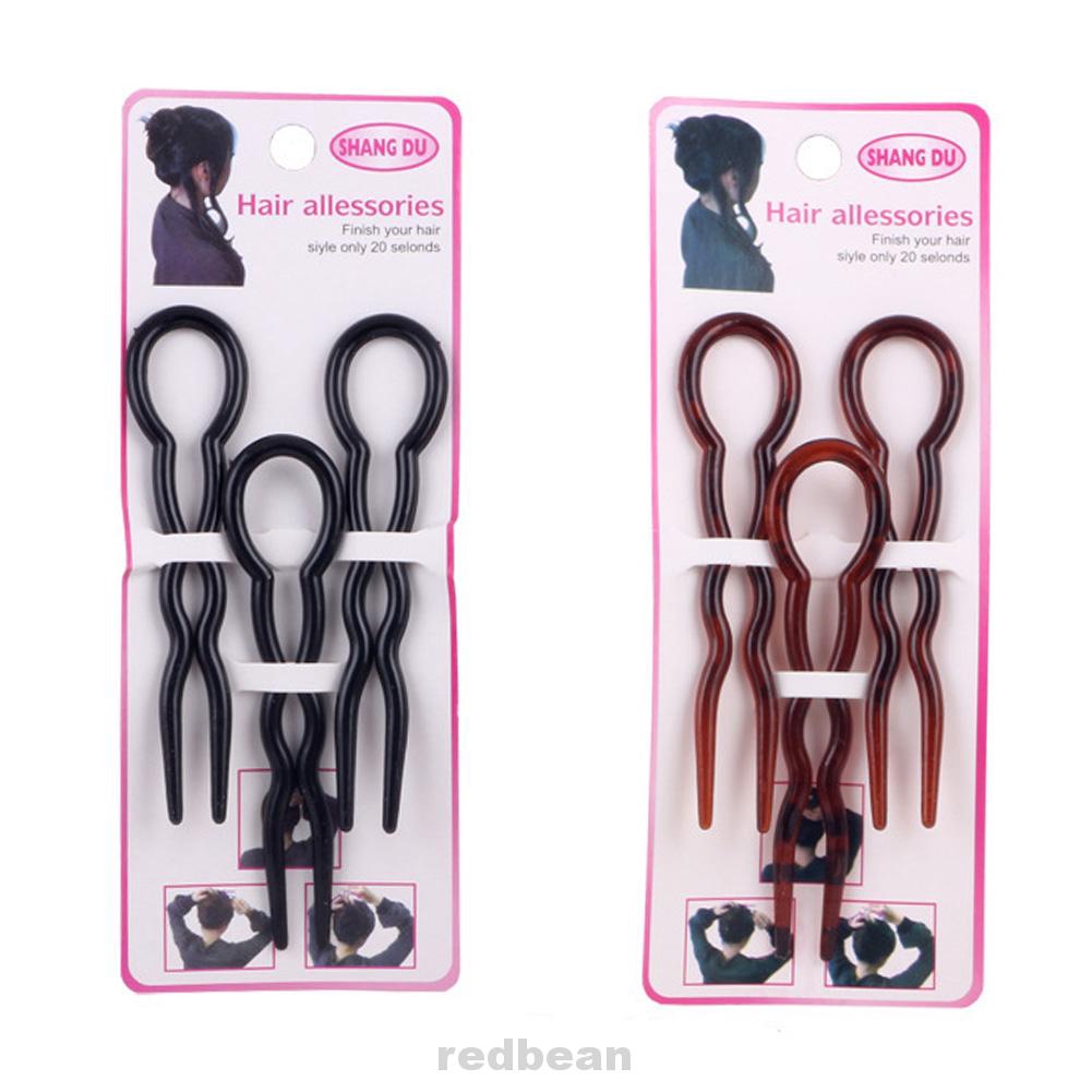 3pcs/set Hair Styling Quick Tools Hairdressing Practical Bun Stick ...