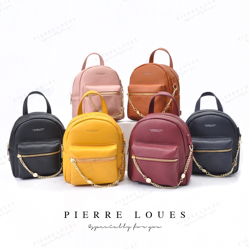 Pierre Loues ใหม่ กระเป๋าเป้สะพายหลัง กระเป๋านักเรียน แฟชั่นสไตล์เกาหลี ...