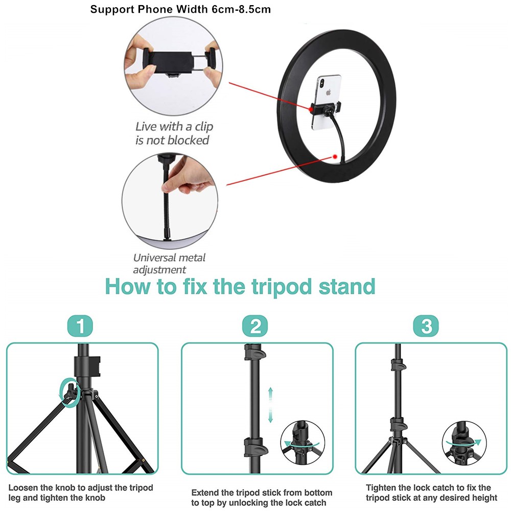 Led Light Ring Hoop To Make Tik Tok Tripod For Mobile With Lamp Youtube ...
