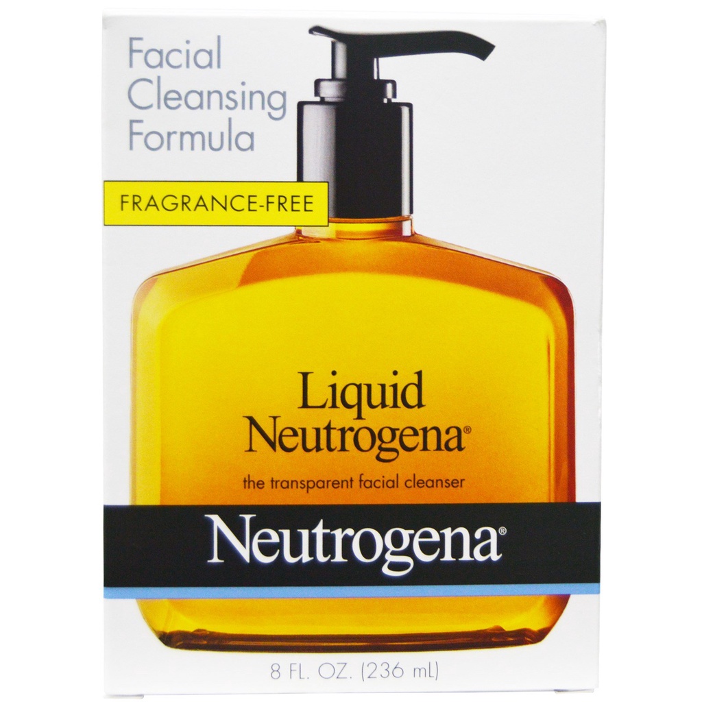 (100% From USA) Neutrogena, Liquid Neutrogena, Facial Cleansing Formula ...