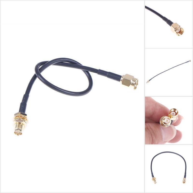 GoldenSilver1PC 20cm WiFi router antenna extension cable cord RG174 RP-SMA male to female ...