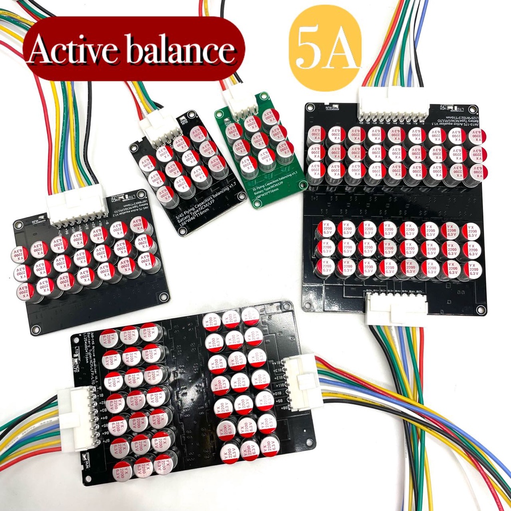 Active Balance 3S 4S 7S 8S 14S 17S บอร์ดเเอคทีฟบาลานซ์ สำหรับ LiFePo4 ...